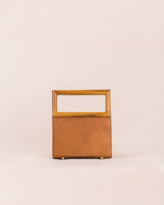 Arin Crossbody Caramel with Teak Wood Handle - Wildindo